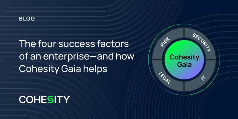 The four success factors of an enterprise—and how Cohesity Gaia helps