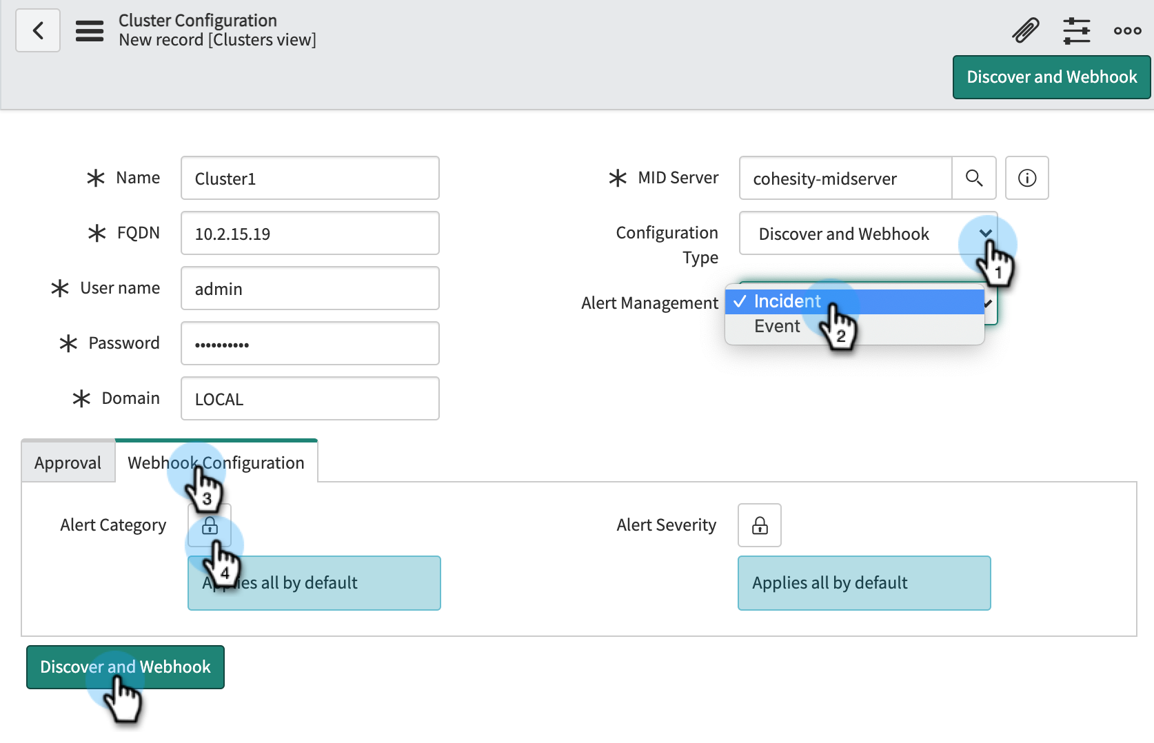 Manage Cohesity Alerts in ServiceNow Event Management | Cohesity