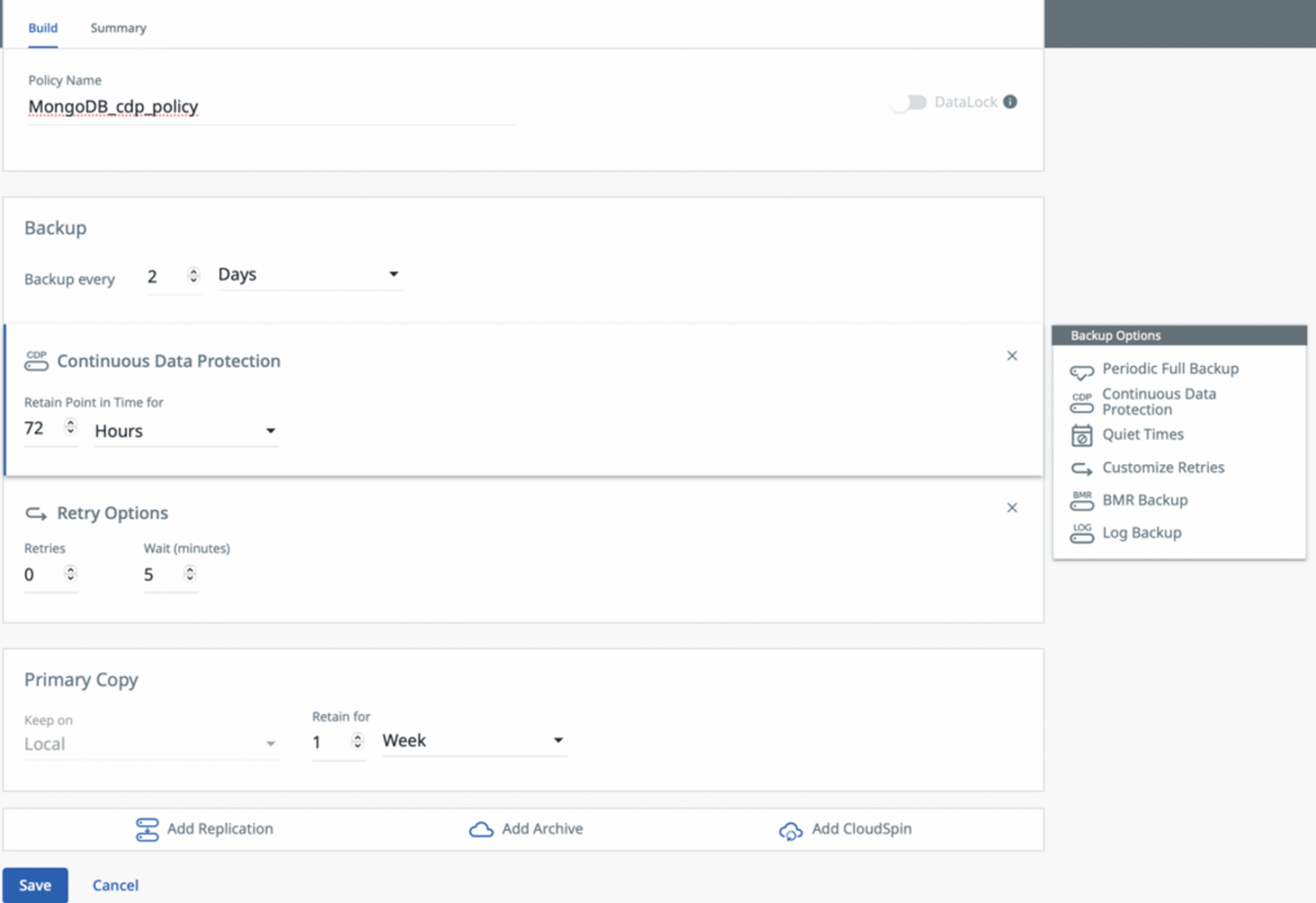 Achieve a near-zero RPO for MongoDB