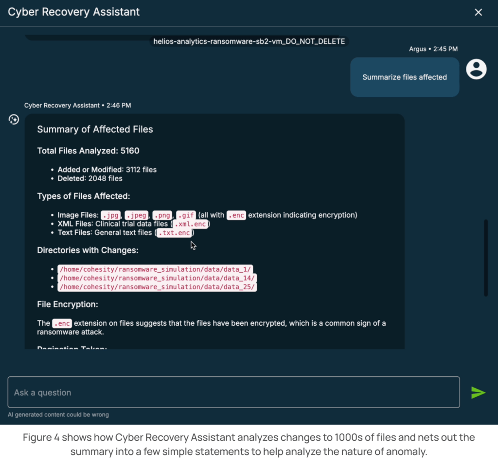 AI-powered Cyber Recovery Assistant | Cohesity