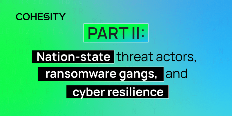Nation-state threat actors, ransomware gangs, and cyber resilience ...